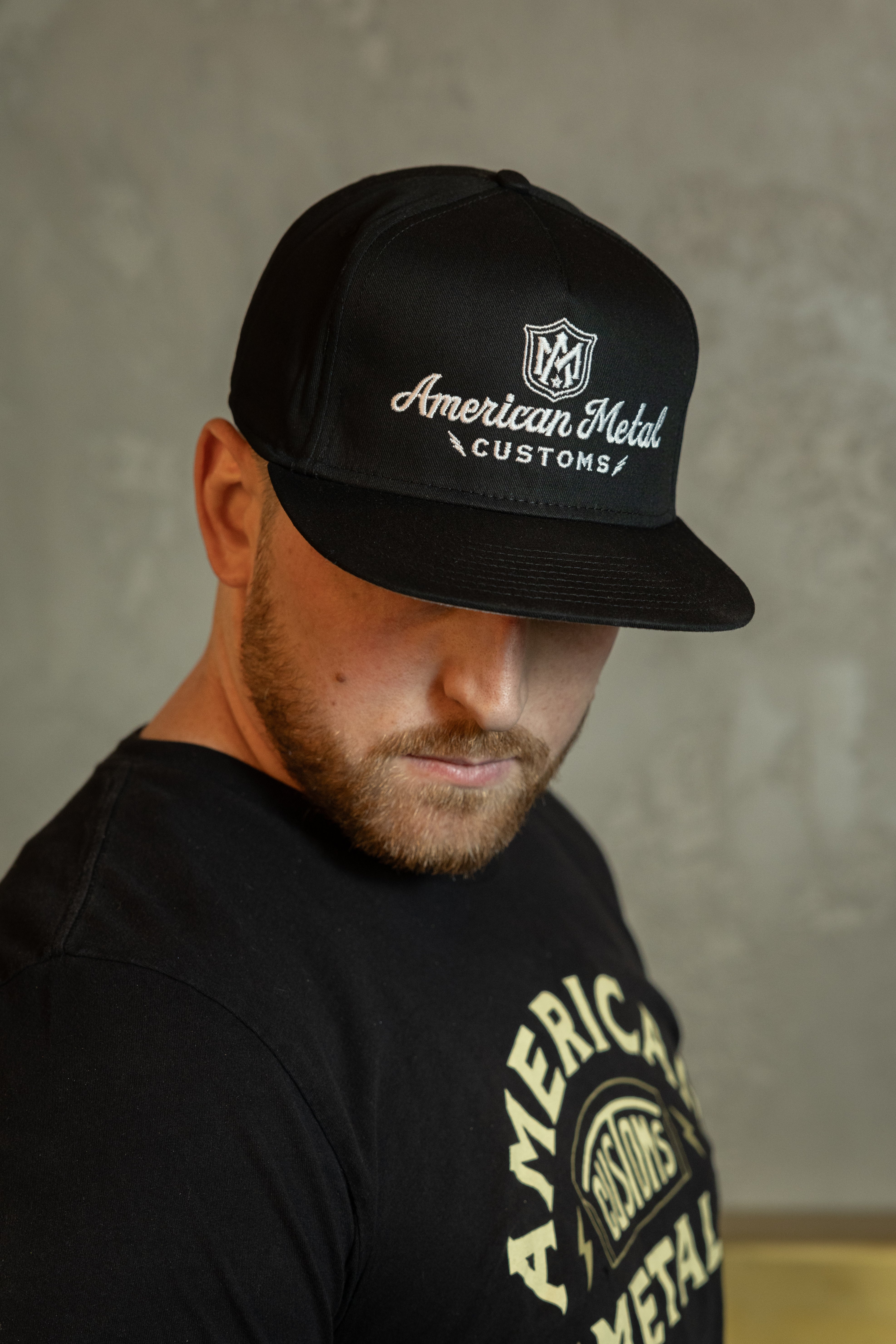 #4 - Custom Shop Flat Brim Hat – American Metal Customs